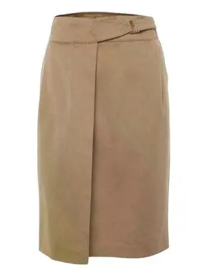 Max Mara Buckle-detail Wool Mini Skirt - Brown