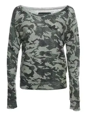 ZADIG&VOLTAIRE Zadig&Voltaire Camouflage-Print Long-Sleeve Cashmere Jumper