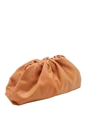 Bottega Veneta The Pouch Gathered Clutch Bag - Brown