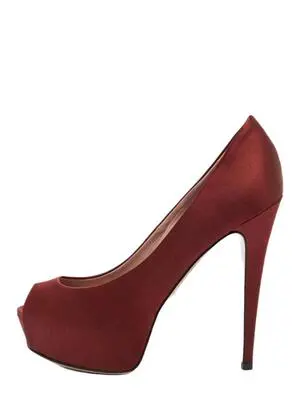 Gucci Peep-toe Platform Pumps - Red