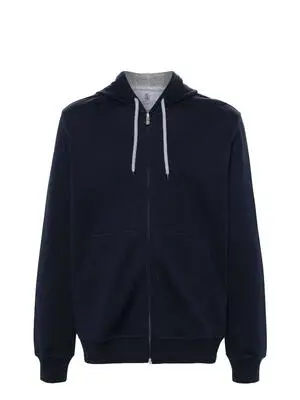Brunello Cucinelli Zip-up Hoodie - Blue