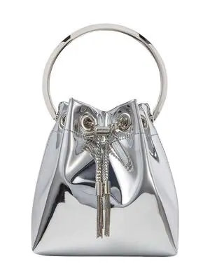 JIMMY CHOO Jimmy Choo Metallic Bucket Bag Silver