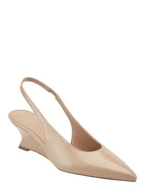MARC FISHER LTD. Slingback Wedge Pumps - Medium Natural