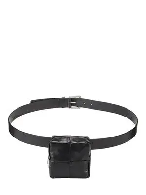 Bottega Veneta Maxi Intrecciato Cassette Belt Bag - Black
