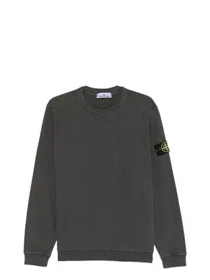 Stone Island STONE ISLAND Cotton Fleece Crewneck Sweatshirt With Fading Finish And Logo Patch Gray