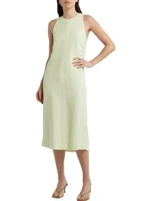 Hugo Boss Sleeveless Halterneck Midi Dress - Cucumber