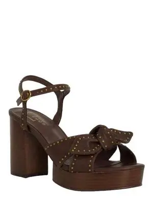 SHU SHOP Etta Studded Platform Sandal - Brown