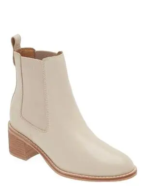 FRANKIE4 Chelsea Boot With Stacked Heel - Ecru