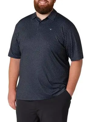 CALLAWAY Big & Tall Golf Print Performance Polo Shirt - Caviar