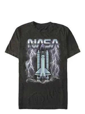 NASA Lightning Launch Graphic T-shirt - Black