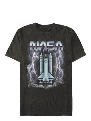 NASA Lightning Launch Short Sleeve Graphic T-shirt Black