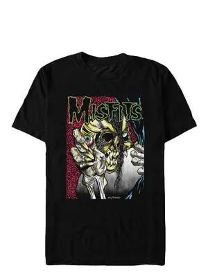 MISFITS Colorful Eye Skull Poster Graphic T-shirt - Black