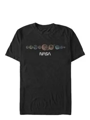 NASA Logo Planets Graphic T-shirt - Black