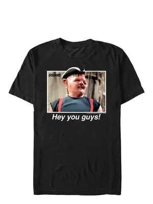 THE GOONIES Sloth Hey You Guys Photo Short Sleeve Graphic T-shirt - Black