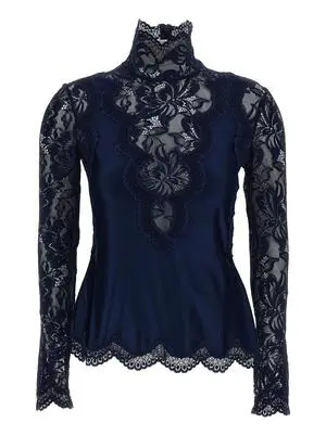 Rabanne Long-sleeved Lace Top - Multicolor