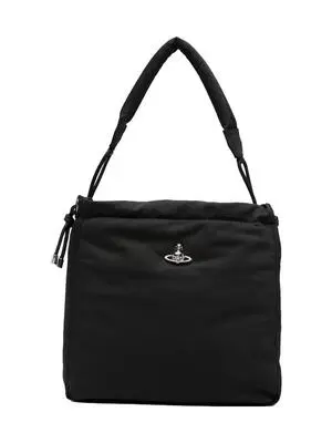 VIVIENNE WESTWOOD Embossed Orb Detail Shoulder Bag - Black