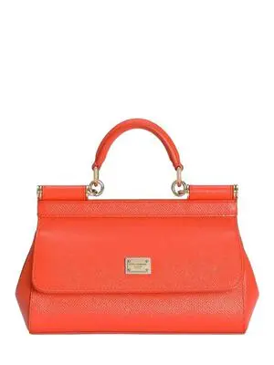 Dolce & Gabbana Mini Sicily Handbag In Dauphine Calfskin - Multicolor