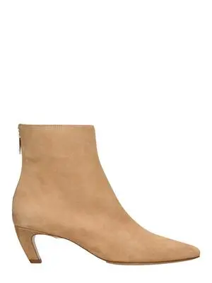 Gabriela Hearst Suede Clayton Ankle Boots - Beige