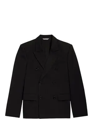 Balenciaga Wool Double-breasted Jacket - Black