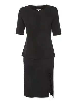Alexander Wang Lace-up Skirt Set - Black