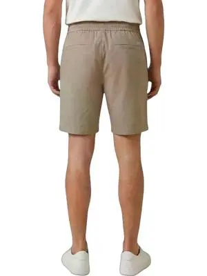 Emporio Armani Elasticated Logo Plaque Shorts - Neutrals