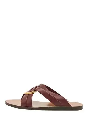 Chloé Rony Flat Sandals - Red