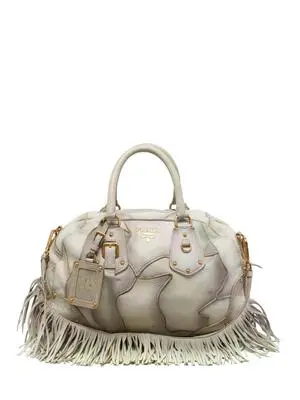 PRADA Prada Patchwork Fringe-Trimmed Bowler Bag