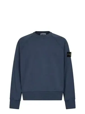 Stone Island Cotton Crewneck Sweatshirt With Raglan Sleeves - Multicolor