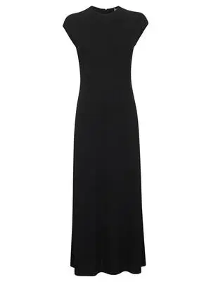 TOTEME Black Fluid Stretch Jersey Long Dress - Multicolor