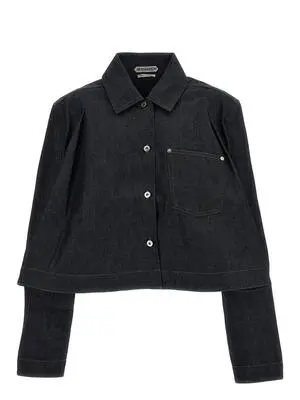 JW Anderson Flared Hem Denim Shirt - Multicolor