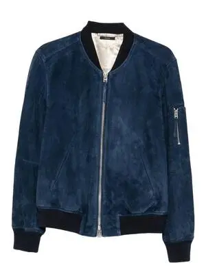 TOM FORD Suede Bomber Jacket - Blue