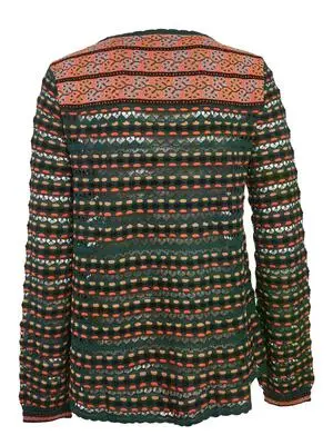 Missoni Pointelle Knit Floral Sweater - Green
