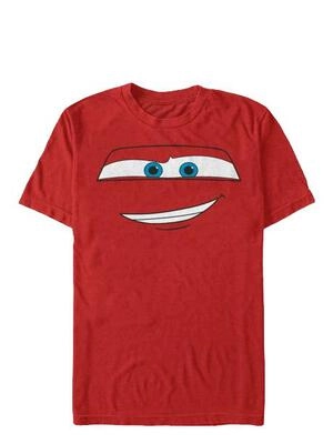 CARS Lightning Mcqueen Big Face Short Sleeve Graphic T-shirt - Red