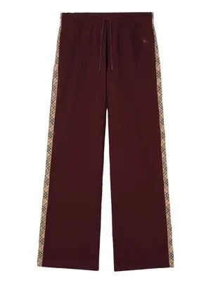 Burberry BURBERRY Cotton Track Pants With Equestrian Knight Design Red
