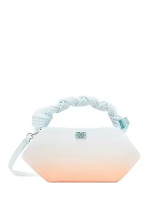 GANNI Braided Top Handle Tote Bag With Gradient Effect - Blue