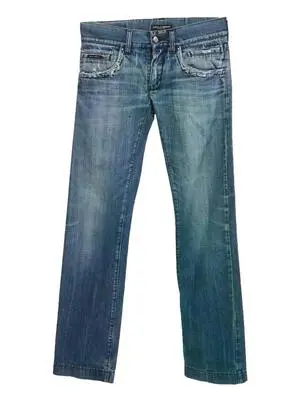 Dolce & Gabbana Distressed Slim-fit Jeans - Blue