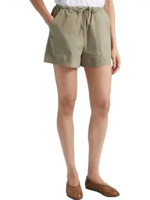LESET Kyoto Patch Pocket Cotton Drawstring Shorts - Cypress