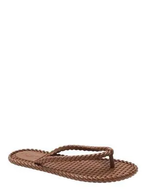 BRIZZA Braided Jelly Flip Flop - Dark Brown