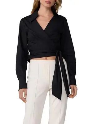 Diane Von Furstenberg Wrap Top - Black