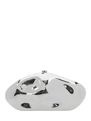Cult Gaia Caldera Clutch - Silver