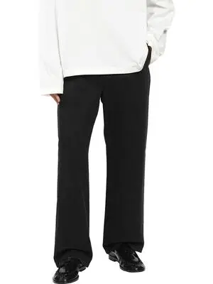 JIL SANDER Cotton Drill Straight Leg Trousers - Black