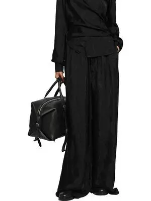 ANN DEMEULEMEESTER Paisley Satin Lounge Pants - Black