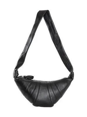 LEMAIRE Croissant Bag In Leather - Black