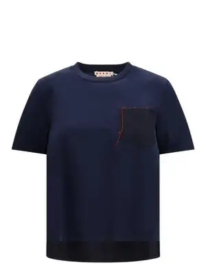 Marni Embroidered Logo T-shirt - Blue