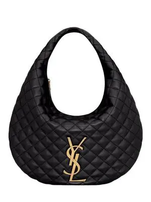 Saint Laurent Icare Hobo Bag In Quilted Nappa Leather - Black