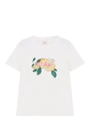 Chloé CHLOE Printed Cotton T-Shirt Multicolor