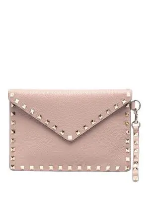 Valentino Garavani Rockstud Clutch Bag - Cream