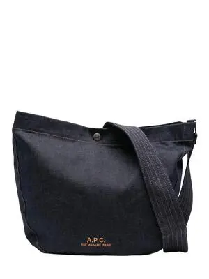 A.p.c. Indigo Cotton Satchel Bag - Blue
