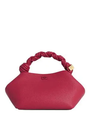 GANNI Small 'bou' Bag In Persian Hamme Leather With Top Handle - Red