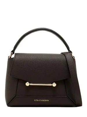 Strathberry Calf Leather Tote Bag With Gold-tone Hardware - Brown